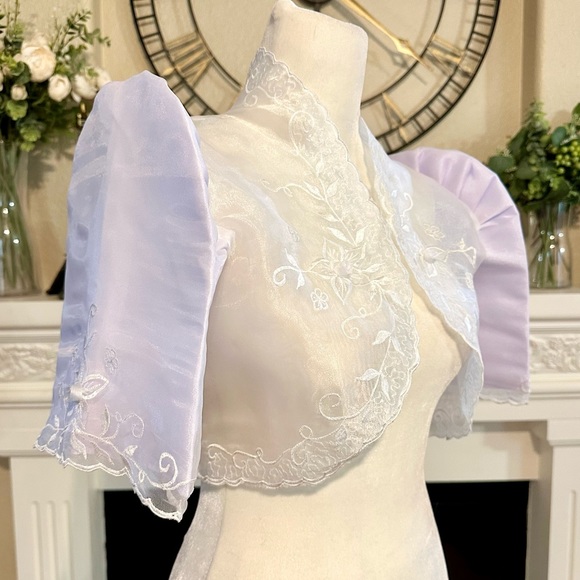 Dresses | White Terno Sleeve Filipiniana Bolero | Poshmark